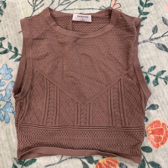 Aritzia | Tops | Aritzia Babaton Textured Tan Tank Top | Poshmark